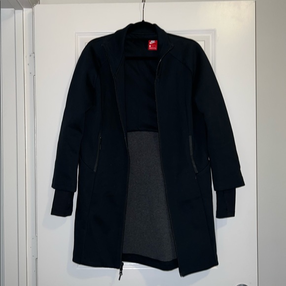 Nike | Jackets & Coats | Long Black Nike Coat | Poshmark